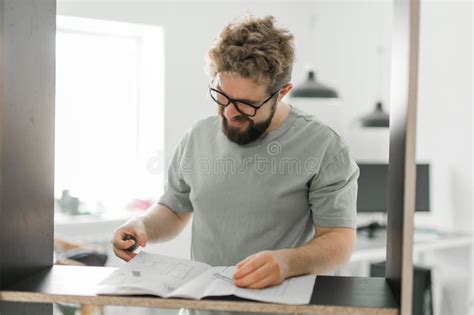 Portrait Of Man Assembling Furniture Do It Yourself Furniture Assembly
