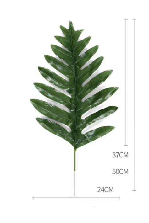 MD Aspiz Flowers 6 Adet Yapay Palmiye Ağacı Yaprağı 50 Cm Sarmasik