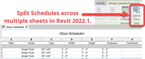 how do i split a revit schedule across multiple sheets mybimteam