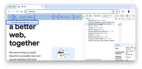 Layers Panel Explore The Layers Of Your Website Chrome Devtools Chrome For Developers
