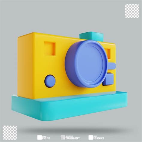 Premium Psd 3d Illustration Polaroid Camera