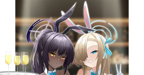 碧蓝档案 花凛and明日奈 兔女郎 吹triggerのイラスト Pixiv