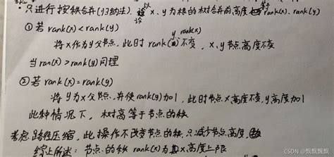 不相交集的一些问题路径压缩并不改变任何节点的秩 Csdn博客