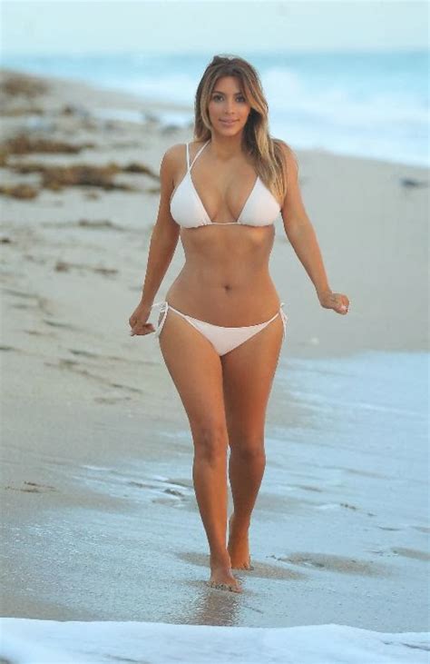 50 Photos Kim Kardashian White Bikini Candids In Miami Usa Leopard