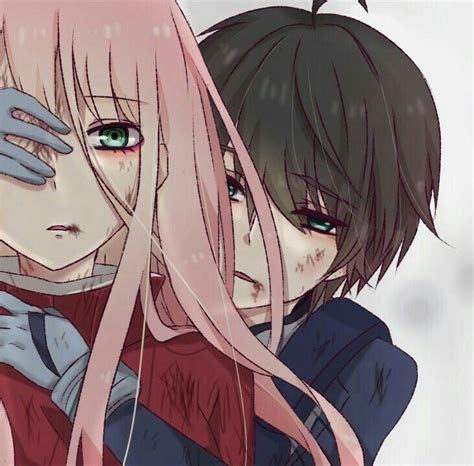 Zero Two And Hiro Kiss Zero Two Y Hiro Anime Hiro Finds Zero Two By