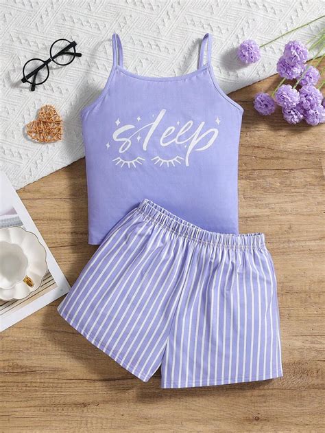 Shein Leap Crew Tween Girls Daily Casual Spring Summer Knitted Cami