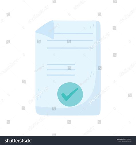 Document Check Mark Icon Isolated Stock Vector Royalty Free 1952595424 Shutterstock