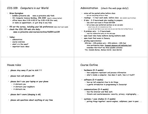 Introduction To Computer Science COS 109 Computers In Our World Brian Kernighan Studocu