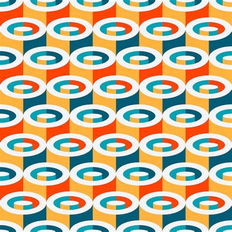 Premium Vector Multicolor Geometric Cylindrical Seamless Pattern