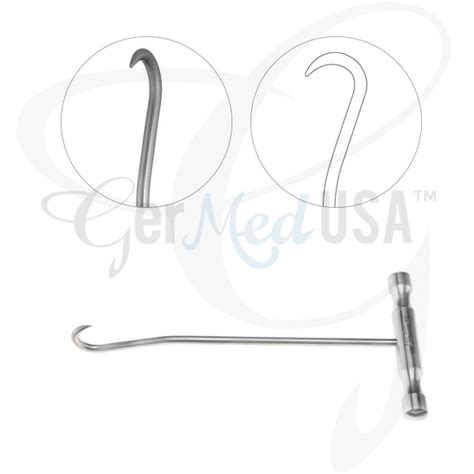 Bone Hook 8 Blunt 20mm Deep T Handle Germedusa