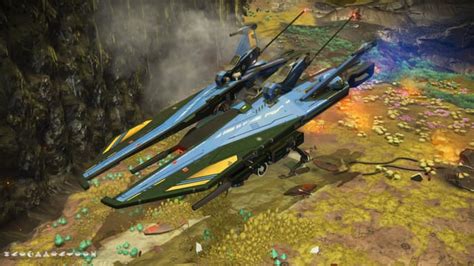 Blue And Yellow Sentinel Interceptor B Class Hilbert On Planet