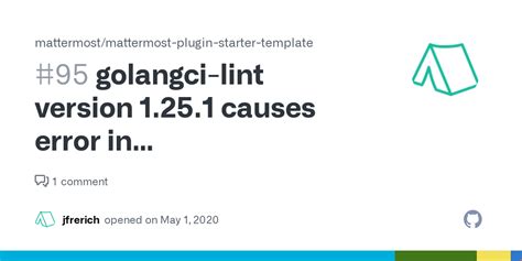 Golangci Lint Version 1251 Causes Error In Buildmanifestmaingo