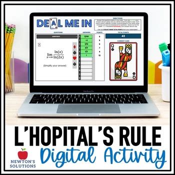 Using L Hopital S Rule To Evaluate Limits Digital Calculus Activity