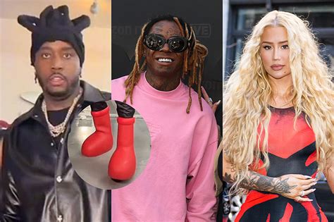 Rappers Wearing Mschfs Viral Big Red Boots