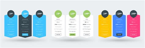 Subscription Plans And Pricing Comparison Web Vector Image
