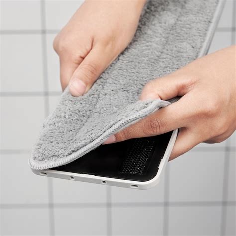 Pepprig Microfibre Pad For Flat Mop Grey 12x37 Cm Ikea