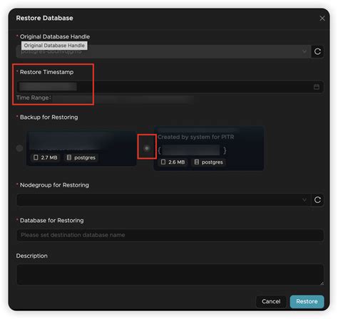 Point In Time Recovery Tacnode