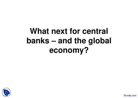 Global Economy Banking Lecture Slides Docsity