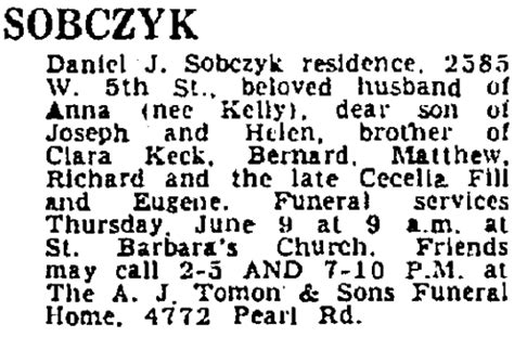 Daniel J Sobczyk 1926 1966 Find A Grave Memorial