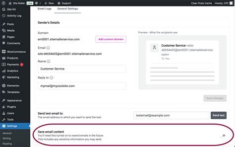 Enabledisable Email Logging Elementor