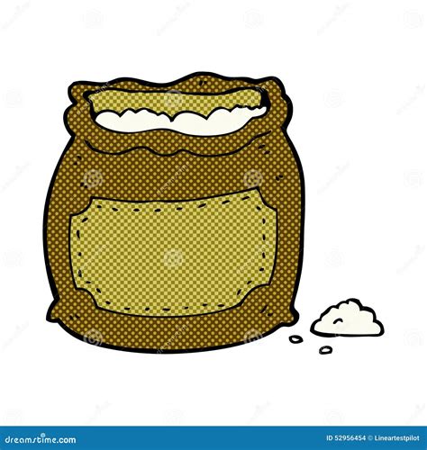 Comic Cartoon Bag Of Flour Stock Illustration Illustration Of Doodle