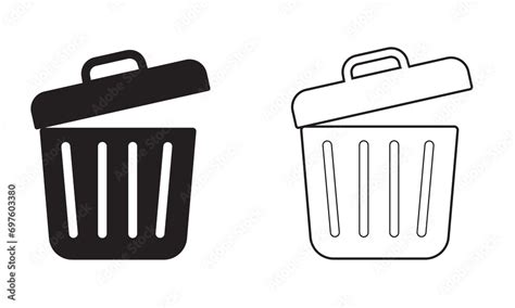 Vetor Do Stock Trash Icon Set Dustbin Vector Recycle Bin Icon Trash Icon Vector Delete Icon