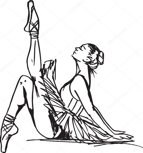 Boceto De Bailarina De Ballet Ilustración Vectorial 2023