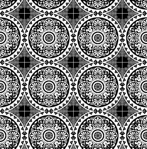 Abstract Seamless Pattern With Abstract Geometric Style Repeating Sample Figure And Line Stock