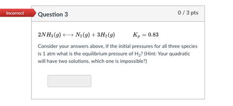 Solved Tial Question 2 03371pts For The Reaction Below