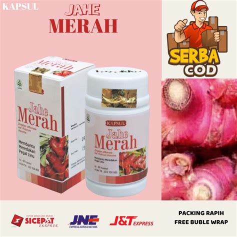 Jual Kapsul Jahe Merah Obat Pegal Linu Tazakka Shopee Indonesia