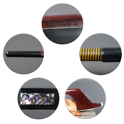 French Bass Bow New 34 Double Bass Bow French Style Brazilwood Ebony
