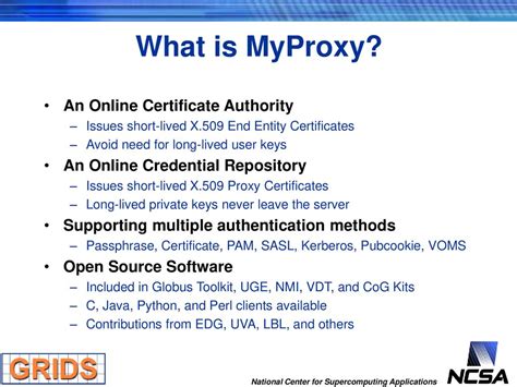 MyProxy And NVO Or Web SSO For Grid Portals Ppt Download