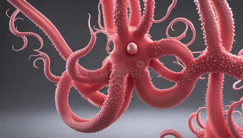 Ai Generated Microscopic Biological Structures View Of Virus Like Cells Or Bacteria Stock