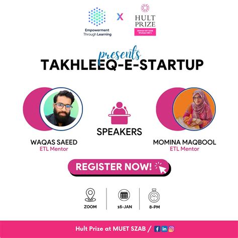 inspire educate empower hultprizeatmuet etl takhleeqestartup