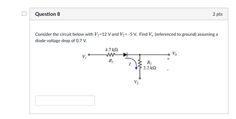 Solved Question Pts Consider The Circuit Below The Chegg