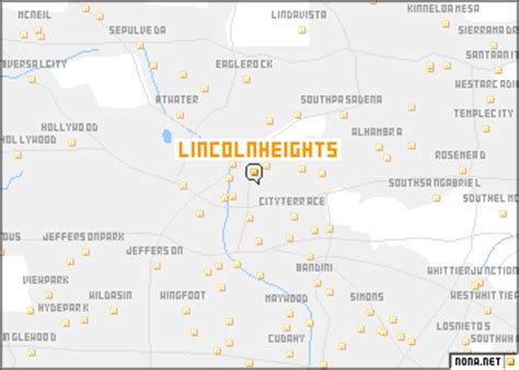 Lincoln Heights United States Usa Map