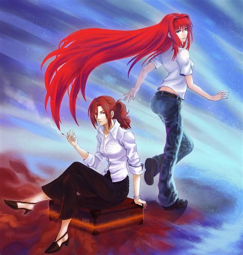 Aozaki Aoko And Aozaki Touko Tsukihime And 2 More Danbooru