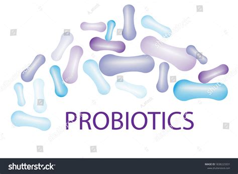 Probiotics Bacteria Vector Illustration Biology Science Stock Vector