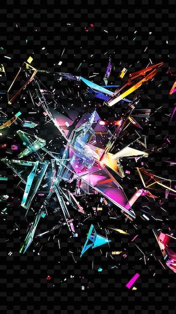 Premium Psd Shattered Glass Shards Fragments With Sharp And Jagged