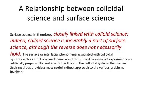 Ppt Introduction To Colloid And Surface Chemistry Powerpoint