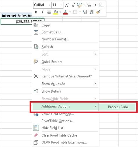 Trigger Cube Processing From Excel Using Cube Actions Gerhard Brueckl On Bi And Data