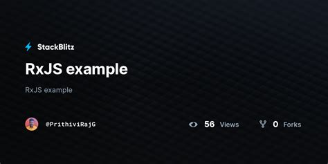 Rxjs Example Stackblitz