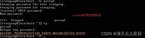 linux中普通用户修改密码出现（passwd：authentication token manipulation error） passwd