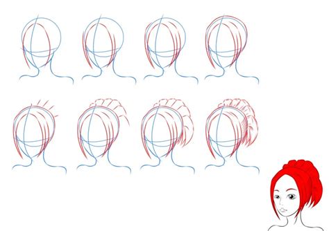 Как нарисовать волосы девушки карандашом аниме