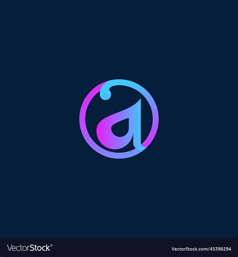 Creative A Letter Technology Logo Design Vector Image