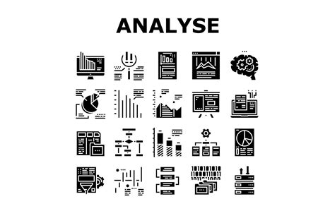 Analyze Infographic Collection Icons Set Graphic By Stockvectorwin