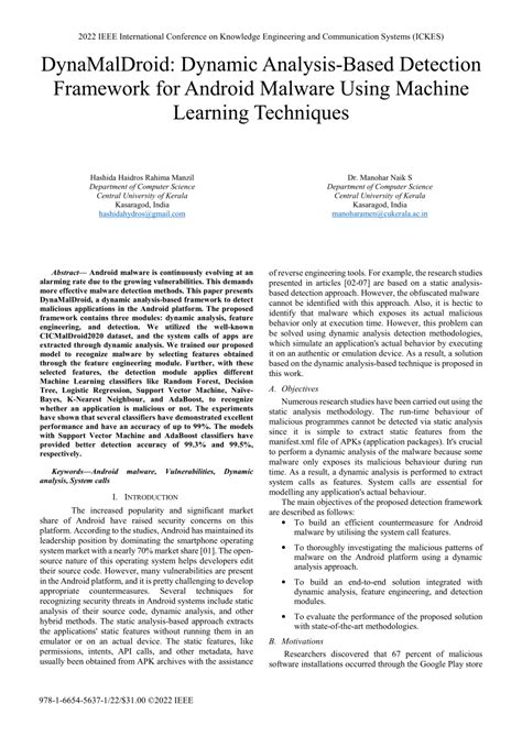 Pdf Dynamaldroid Dynamic Analysis Based Detection Framework For Android Malware Using Machine