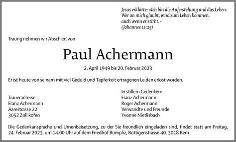 Paul Achermann Hommages