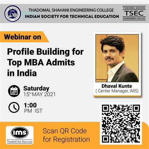 Iste Tsec On Linkedin Ims Mumbai Presents A Webinar On Profile