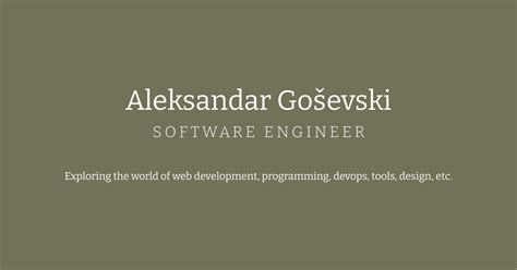 Thoughts On Css Frameworks Aleksandar Goševski Software Engineer